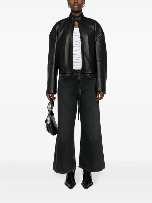 Acne Studios Logo-embossed Leather Jacket