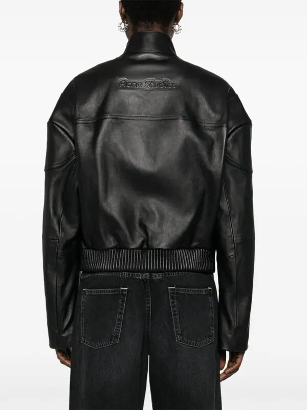Acne Studios Logo-embossed Leather Jacket