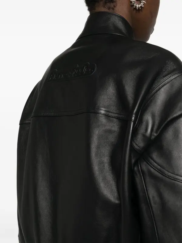 Acne Studios Logo-embossed Leather Jacket
