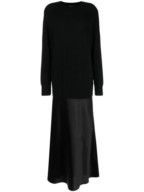 Christopher Esber Monument Layered Cashmere Dress - Black