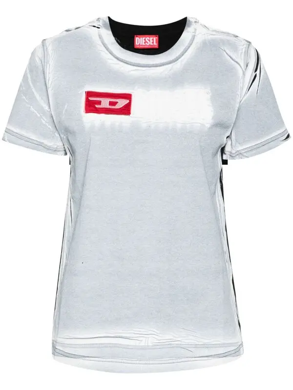 DIESEL® Creased-paint Cotton T-shirt