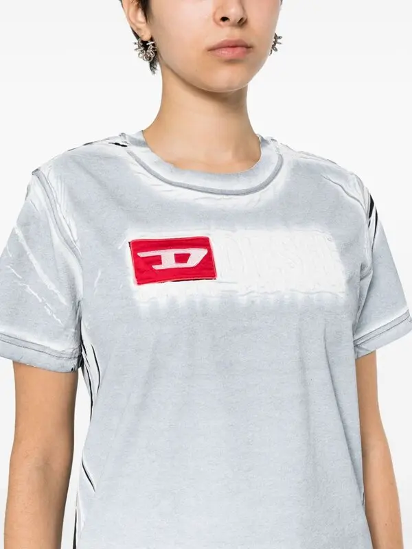 DIESEL® Creased-paint Cotton T-shirt