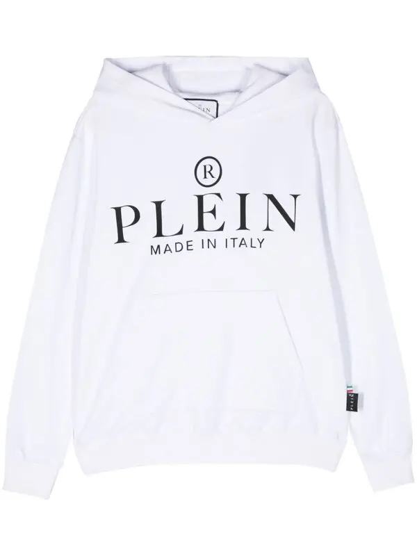 Philipp Plein Logo-appliqué Cotton Hoodie
