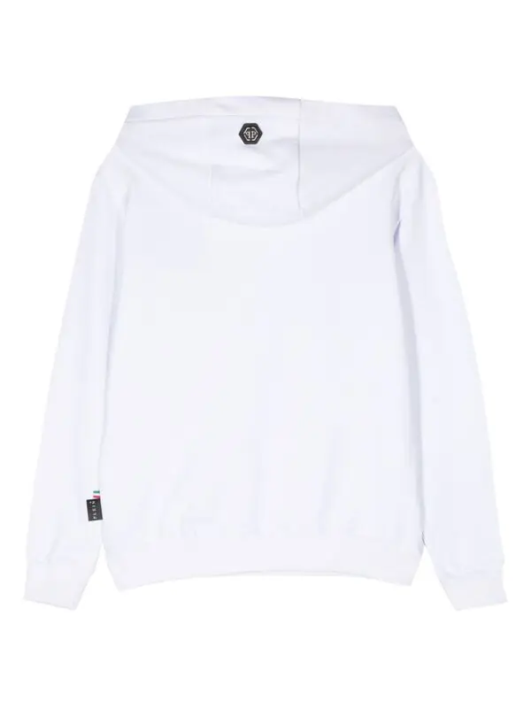 Philipp Plein Logo-appliqué Cotton Hoodie