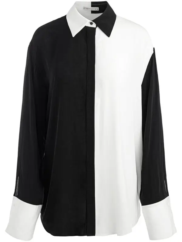 Alice + Olivia Finely Colour-block Shirt