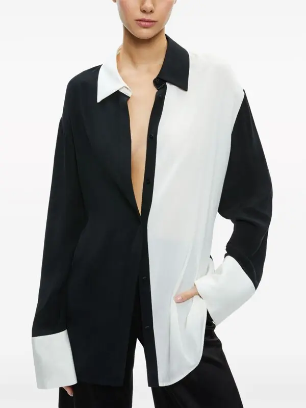 Alice + Olivia Finely Colour-block Shirt