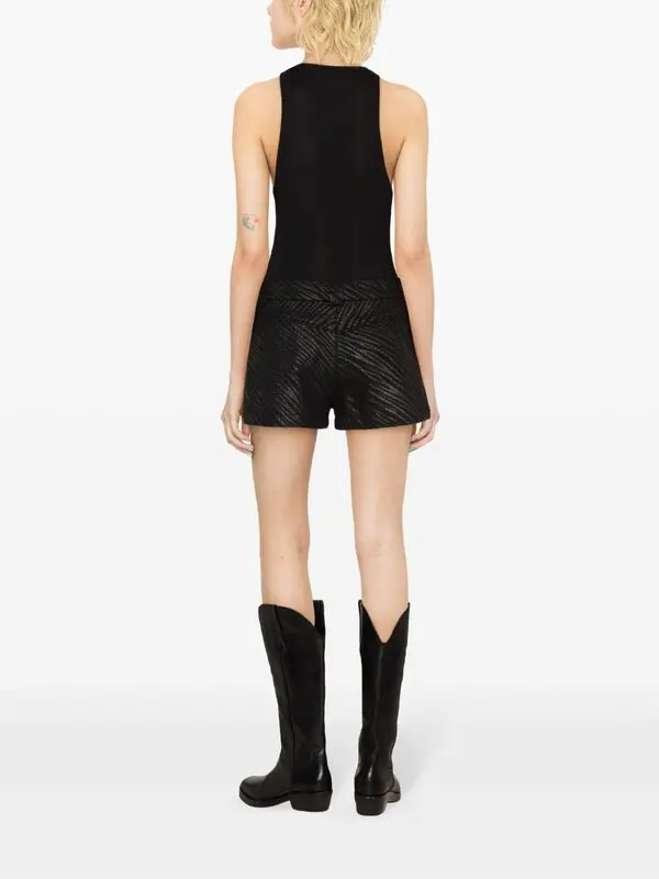 JAMES PERSE Round-neck Ribbed-knit Tank Top - Black