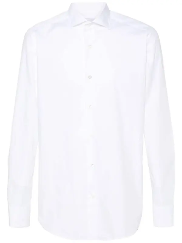 D4.0 Poplin Cotton Shirt - White