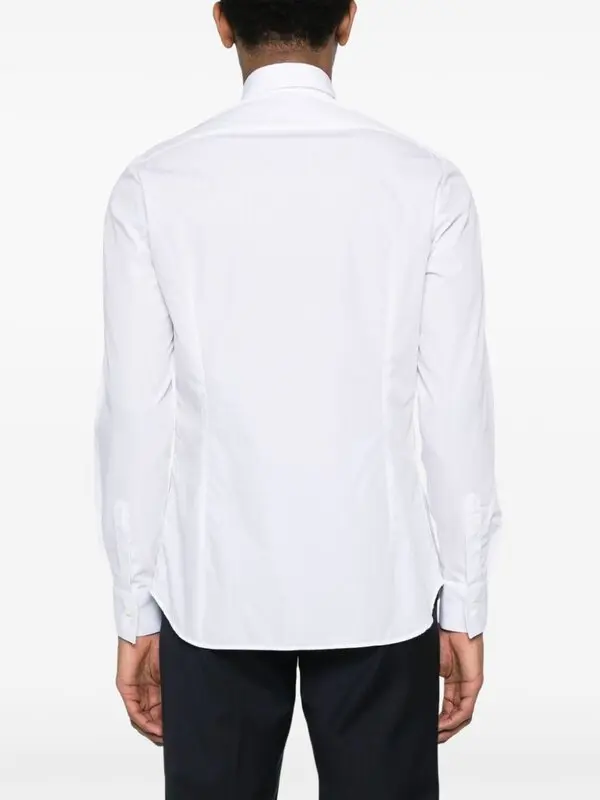 D4.0 Poplin Cotton Shirt - White