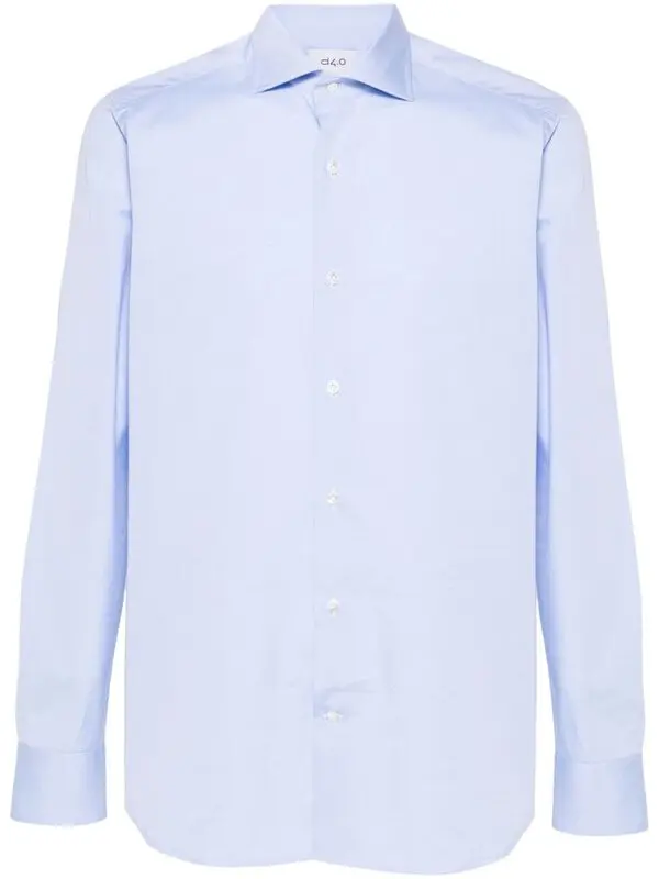 D4.0 Twill Cotton Shirt - Blue