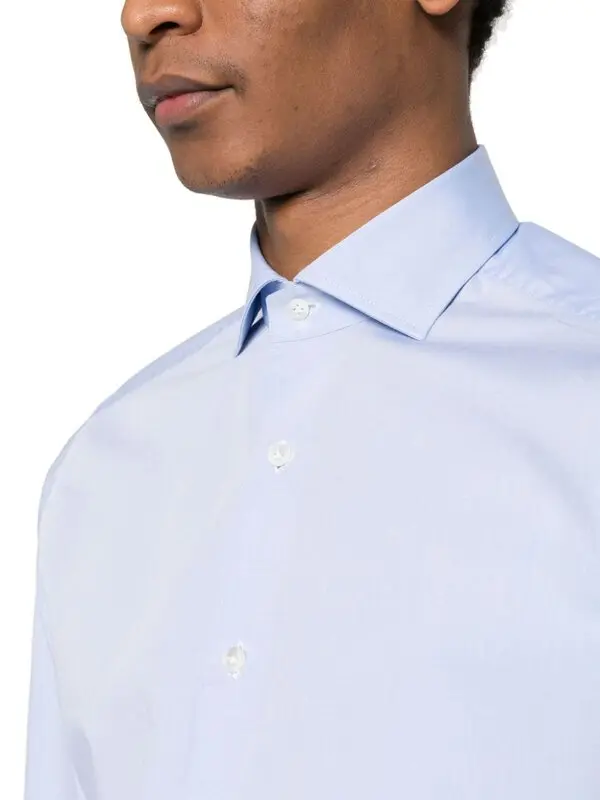 D4.0 Twill Cotton Shirt - Blue