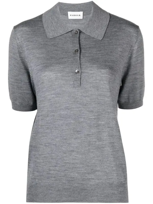 P.a.r.o.s.h Marl-knit Polo Shirt