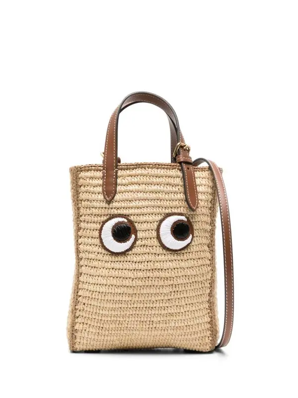 ANYA HINDMARCH Eyes Raffia Tote - Neutrals