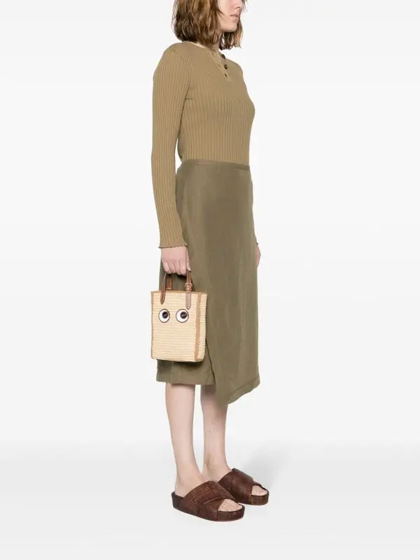 ANYA HINDMARCH Eyes Raffia Tote - Neutrals