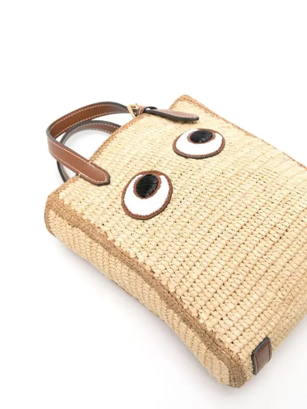 ANYA HINDMARCH Eyes Raffia Tote - Neutrals