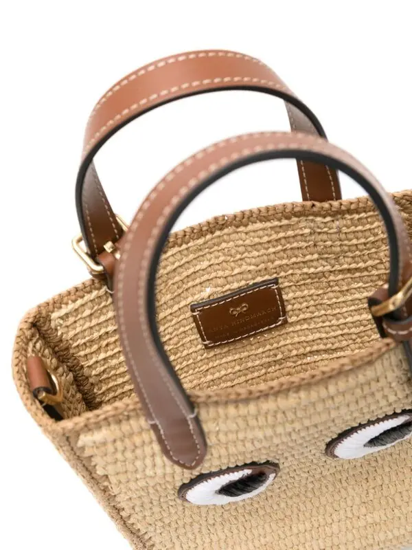 ANYA HINDMARCH Eyes Raffia Tote - Neutrals