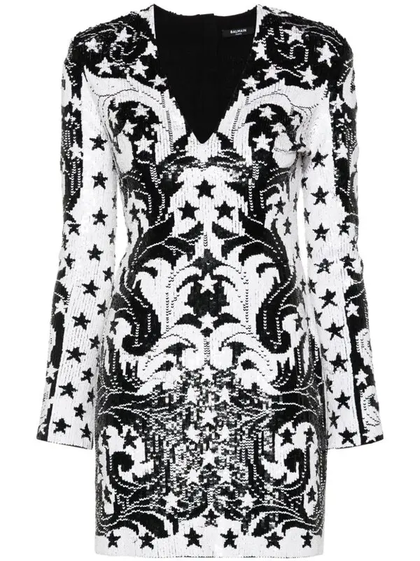 Balmain Sequinned Mini Dress