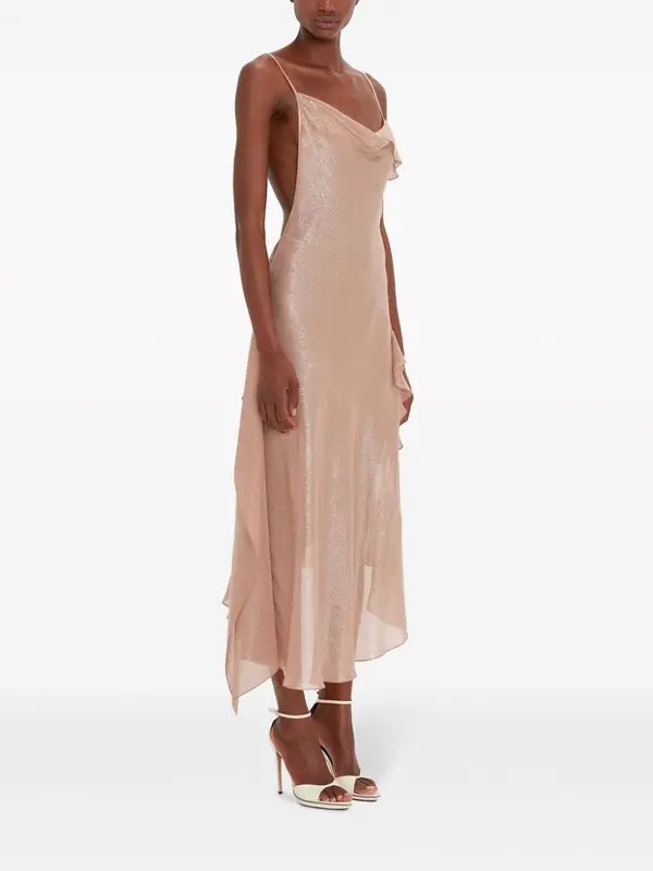 victoria beckham pink slip dress VICTORIA BECKHAM Satin Maxi Slip Dress