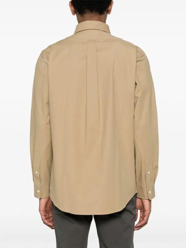 Polo Ralph Lauren Polo Pony-embroidery Stretch-cotton Shirt - Neutrals