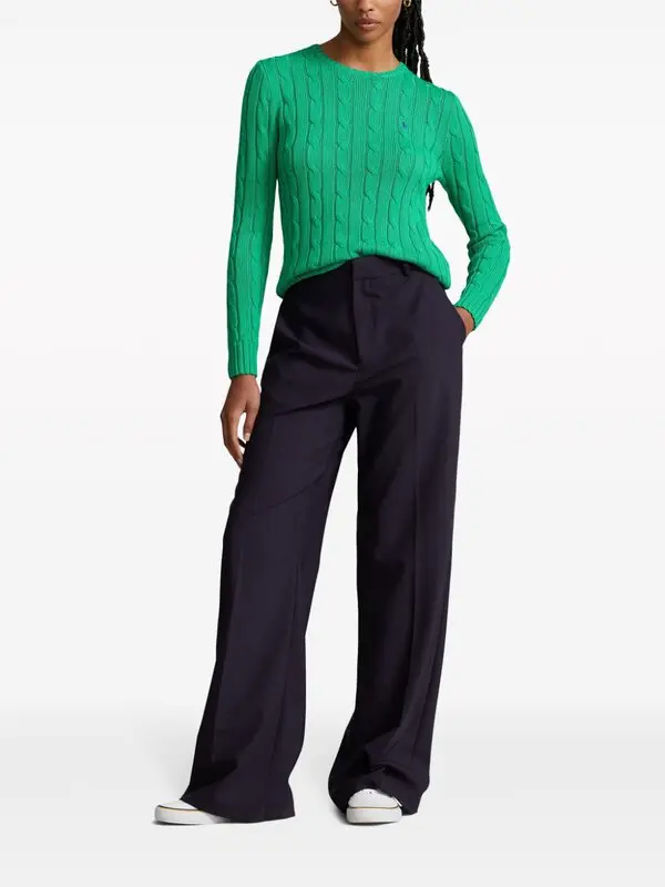 Polo Ralph Lauren Cable-knit Cotton Sweatshirt - Green