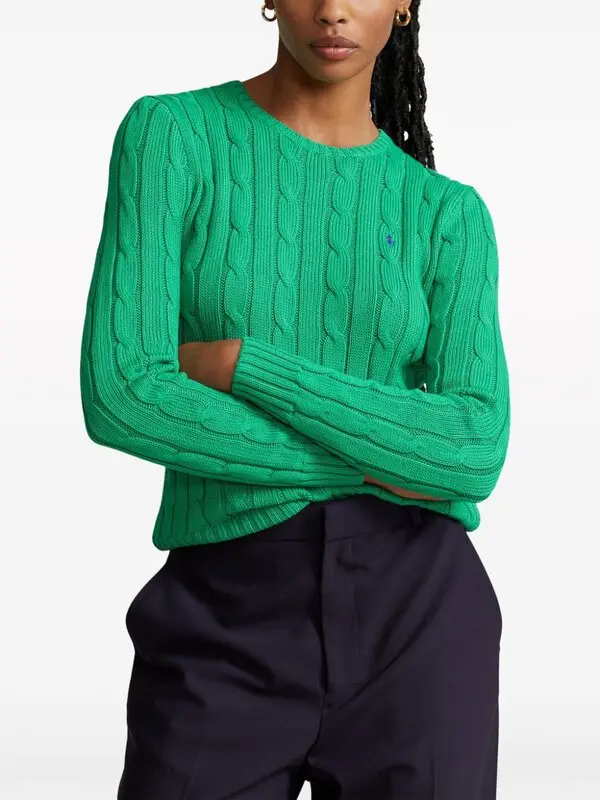 Polo Ralph Lauren Cable-knit Cotton Sweatshirt - Green