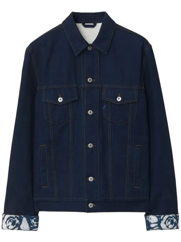 Burberry Cotton Denim Jacket - Blue