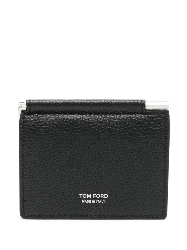 TOM FORD Money-clip Leather Wallet - Black