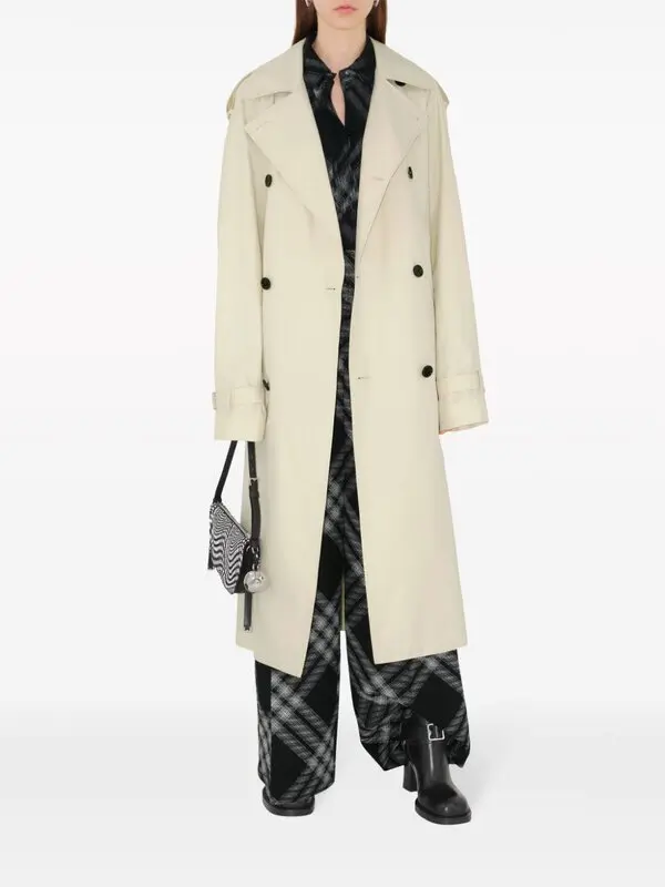 Burberry Double-breasted Cotton Trench Coat - Neutrals