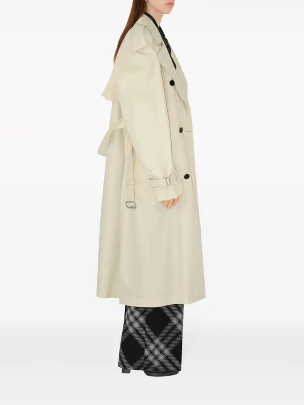 Burberry Double-breasted Cotton Trench Coat - Neutrals