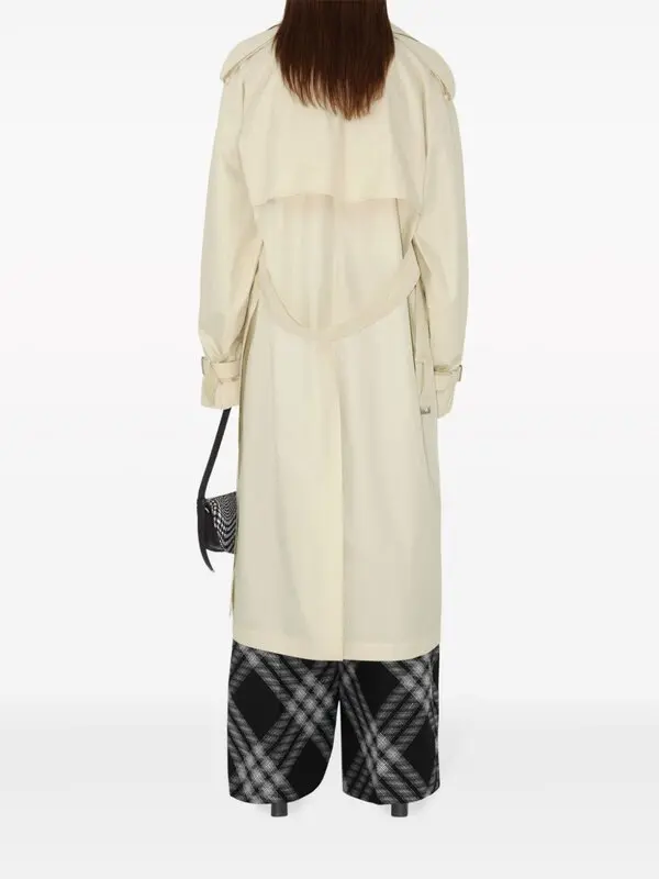 Burberry Double-breasted Cotton Trench Coat - Neutrals