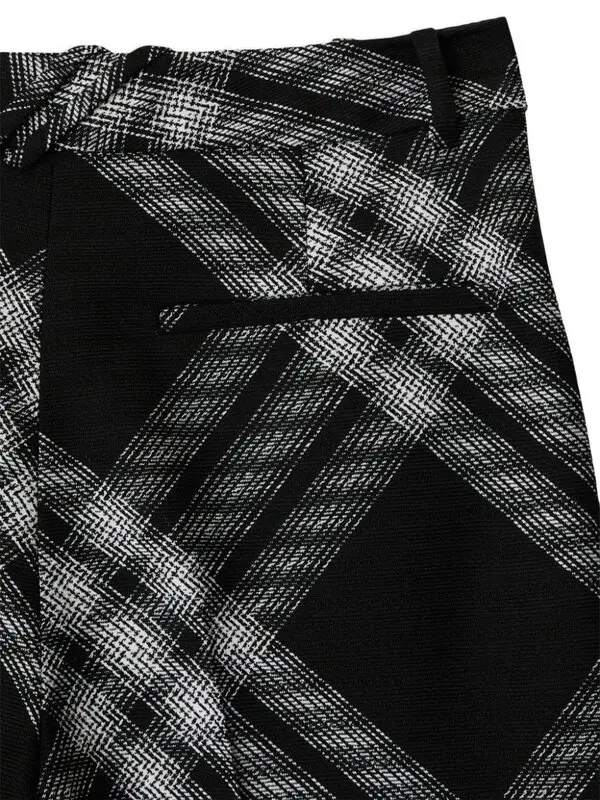 Burberry Vintage Check Wool Trousers - Black