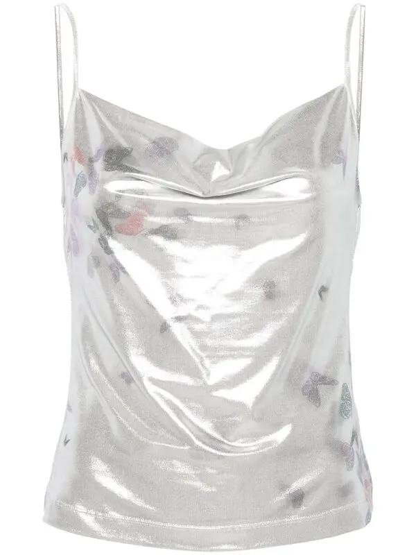 MARGHERITA MACCAPANI Tone Ita Laminated Camisole Top