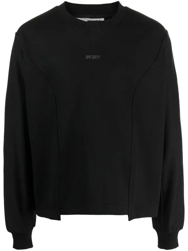 OFF DUTY Logo-embroidered Cotton Sweatshirt - Black