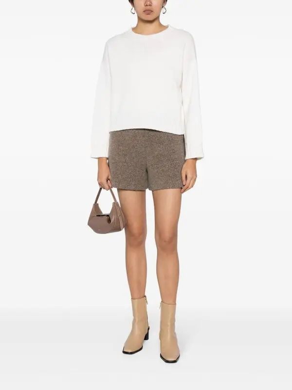 GOODIOUS Shearling Wool-blend Shorts