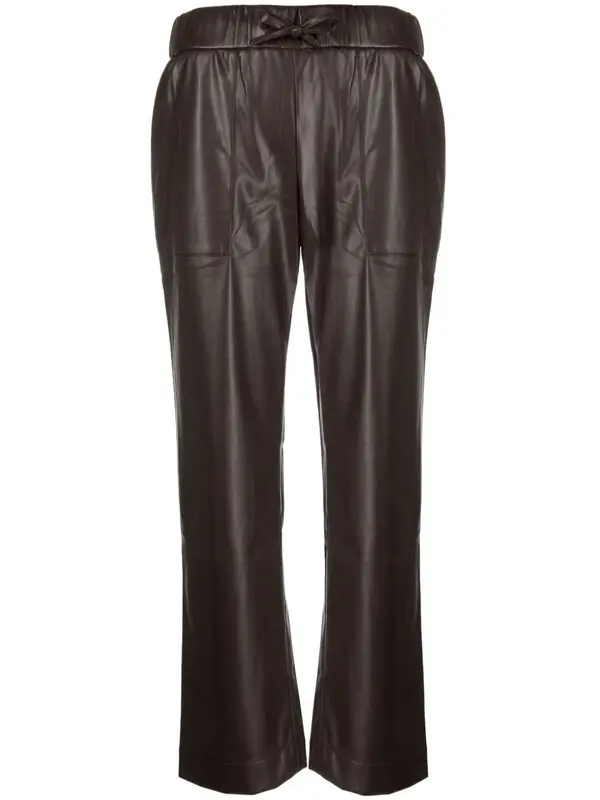 GOODIOUS Cropped Faux Leather Trousers