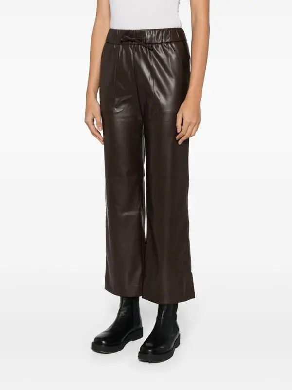 GOODIOUS Cropped Faux Leather Trousers