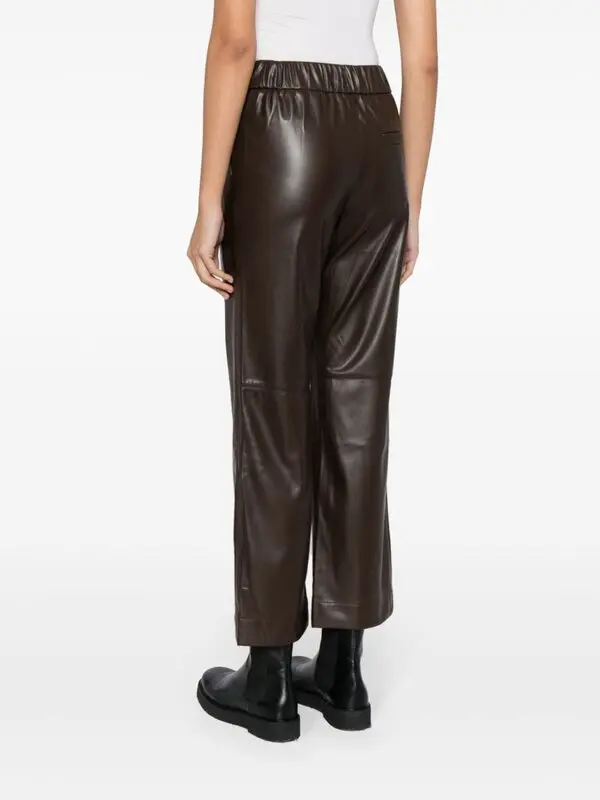 GOODIOUS Cropped Faux Leather Trousers