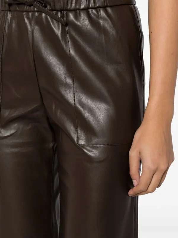 GOODIOUS Cropped Faux Leather Trousers