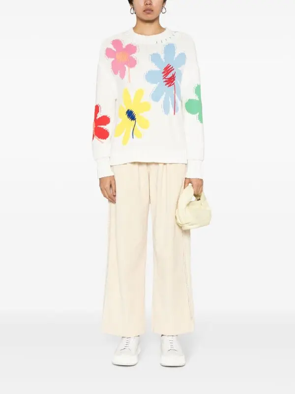 MII Hand-embroidered Cotton-corduroy Trousers