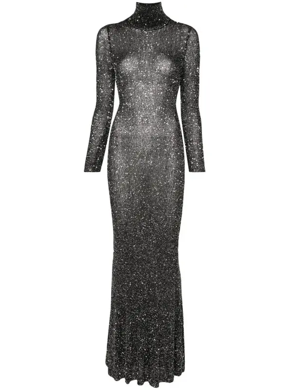 Balenciaga High-neck Maxi Dress