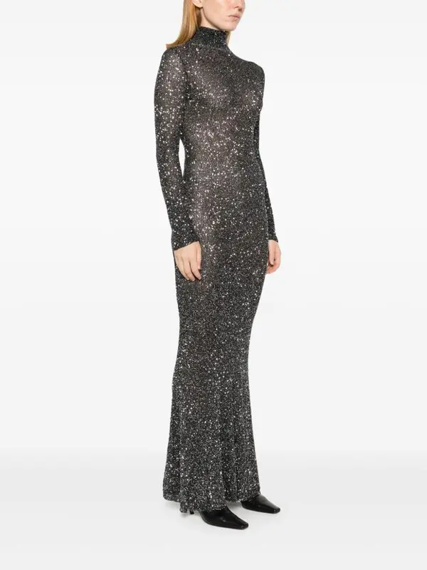 Balenciaga High-neck Maxi Dress