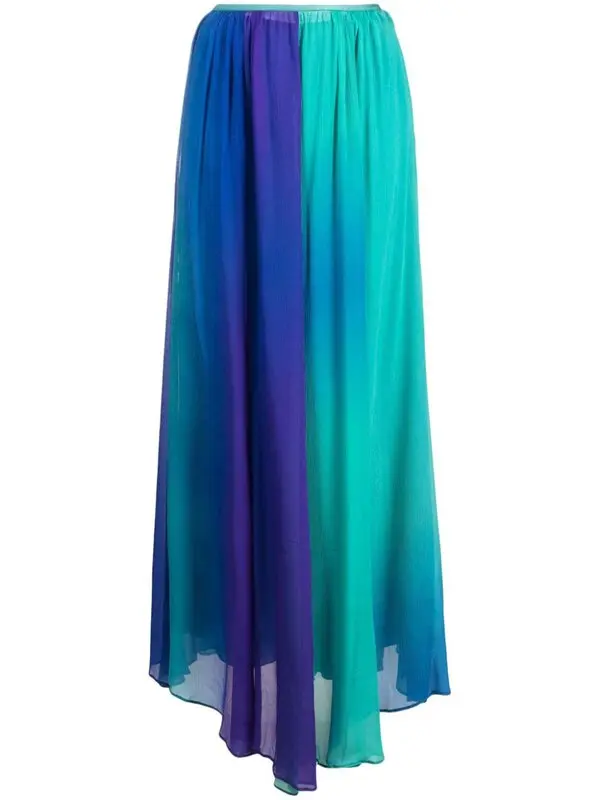 FORTE_FORTE Colour-block Pleated Maxi Skirt