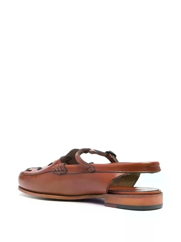 Hereu Roqueta Leather Slippers - Brown