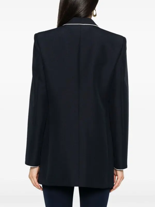 Philosophy Di Lorenzo Serafini Piped-trim Single-breasted Blazer - Blue