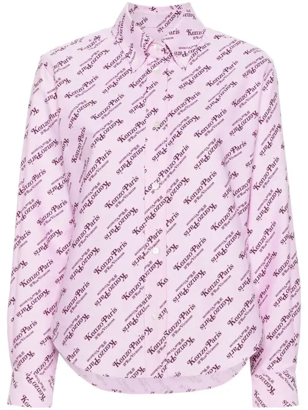 Kenzo X Verdy Logo-print Cotton Shirt - Pink