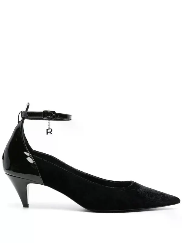 Rochas 55mm Cloqué-effect Suede Pumps