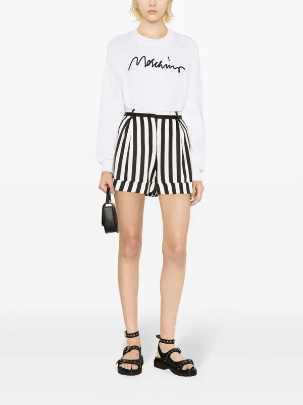 Moschino Embroidered Ribbed Jumper