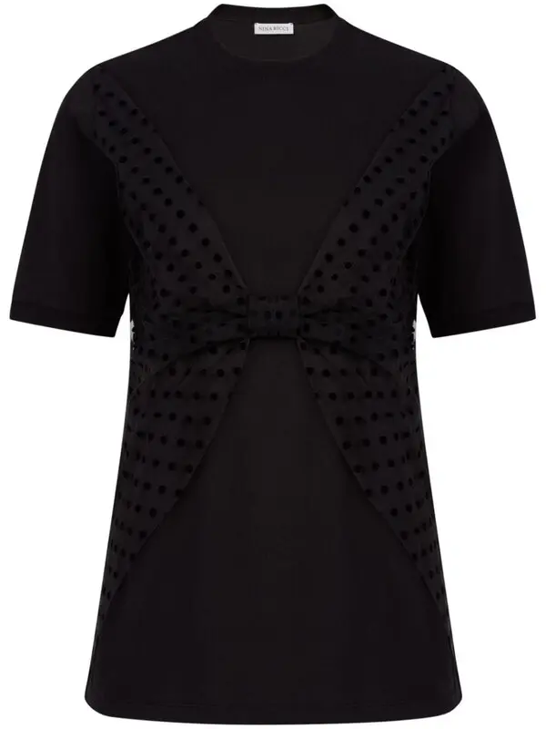 Nina Ricci Bow-detail Cotton T-shirt