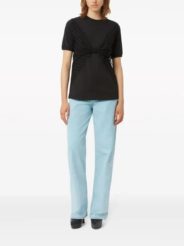 Nina Ricci Bow-detail Cotton T-shirt