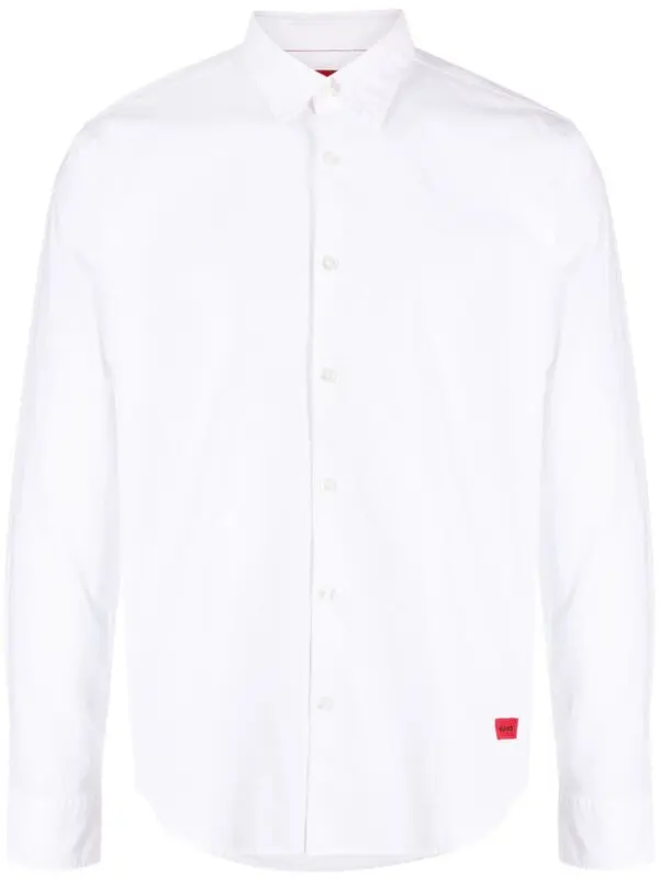 Hugo Logo-embroidered Cotton Shirt